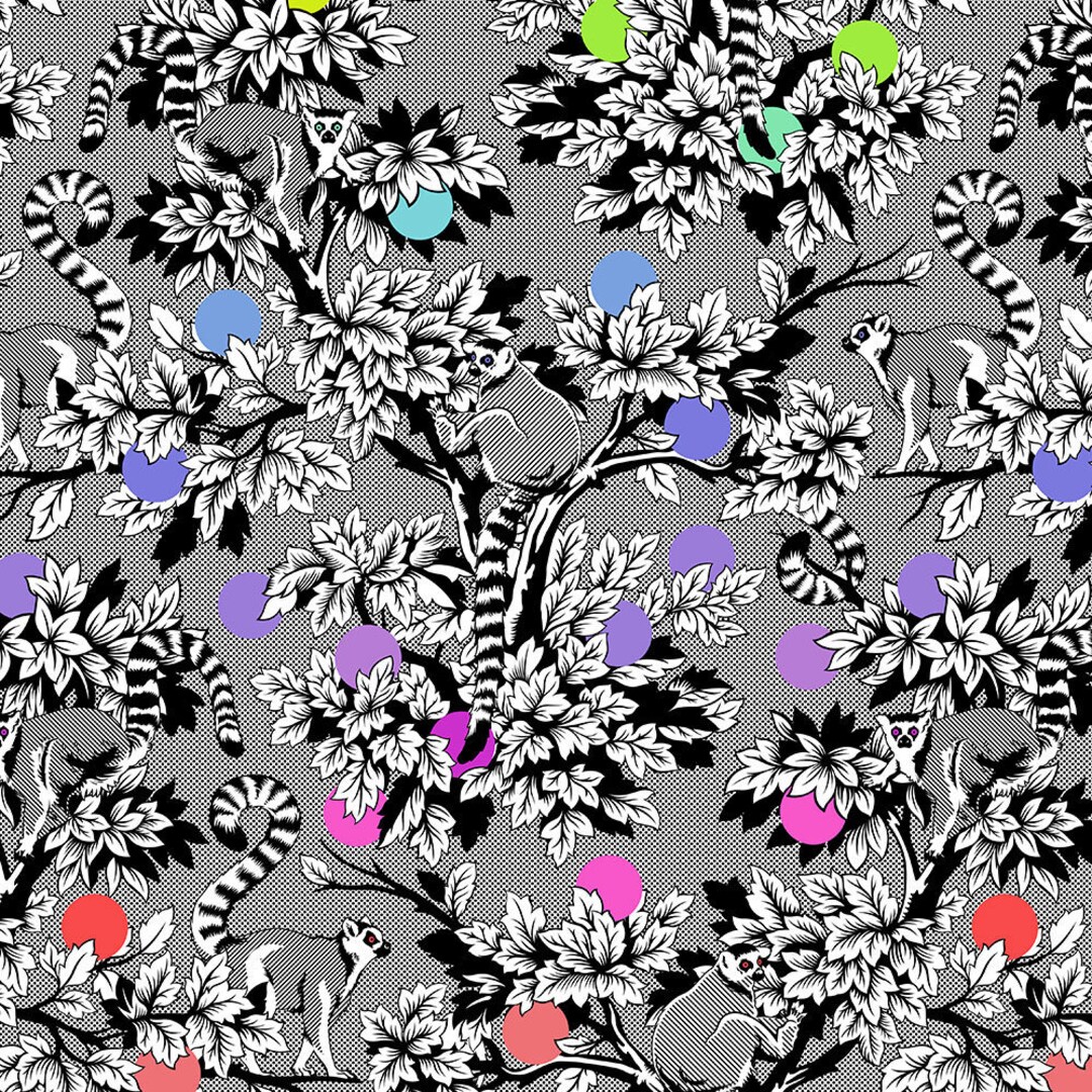 Linework - FQ or More - Tula Pink - Lemur Me Alone Free Spirit Fabrics ...