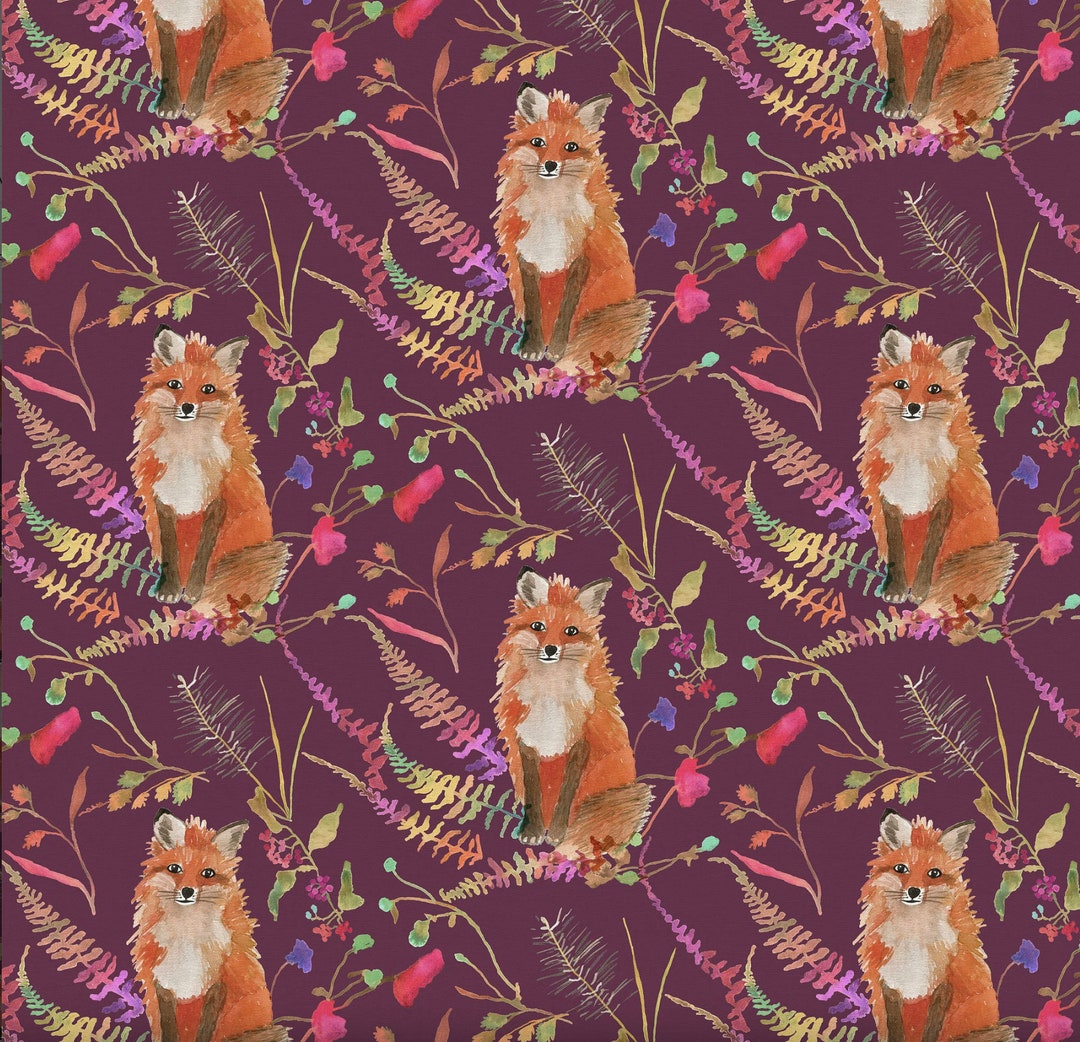 Fox Wood - FQ or More - Fox Burgundy Betsy Olmsted Windham Fabric Oop ...