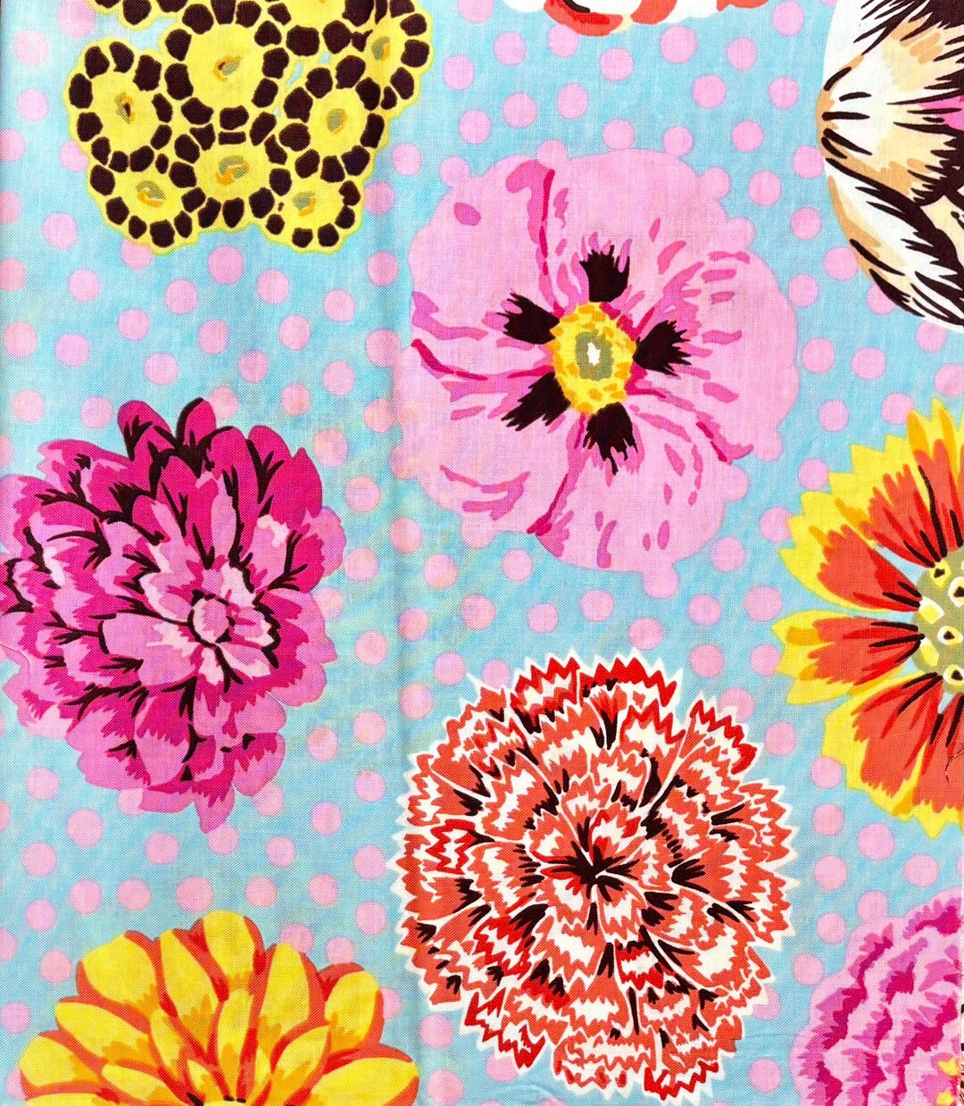 Big Blooms Duck Egg - Fat Quarter or More - Kaffe Fassett GP 45 Rowan ...