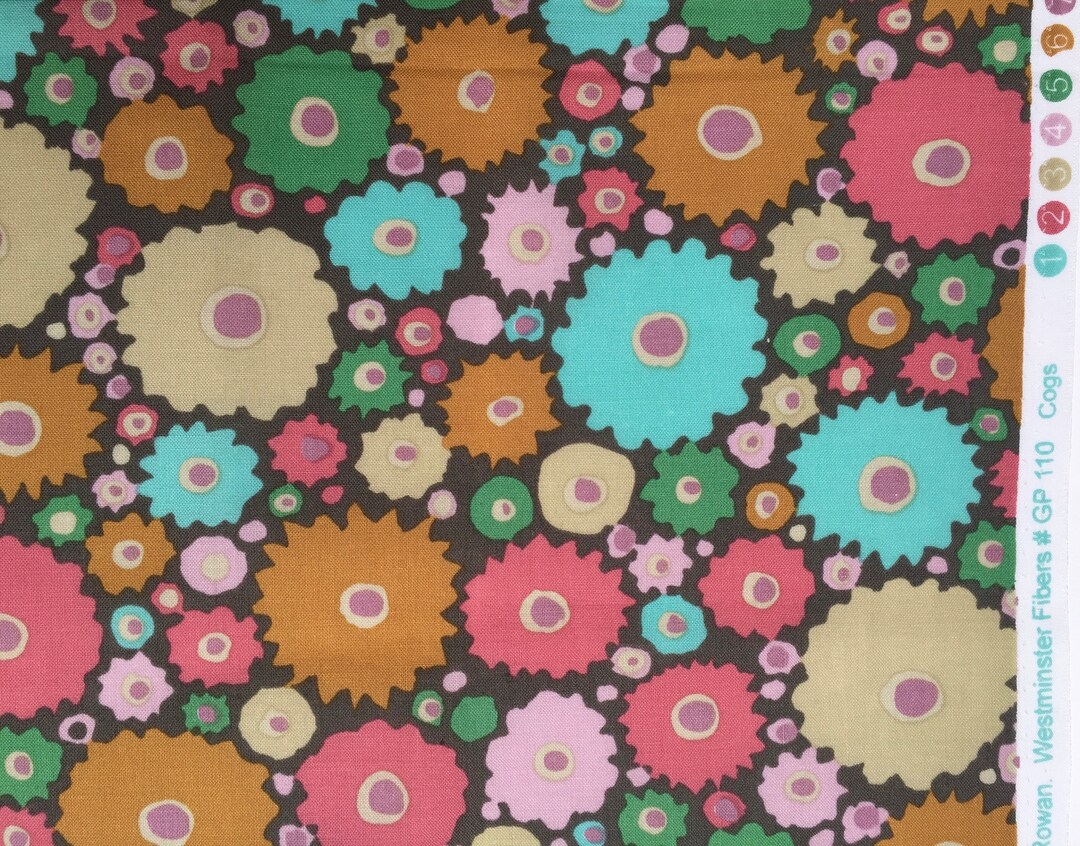 Kaffe Fassett - FQ or More - Cogs Dusty GP 110 Rowan Fabrics Oop Htf - Etsy