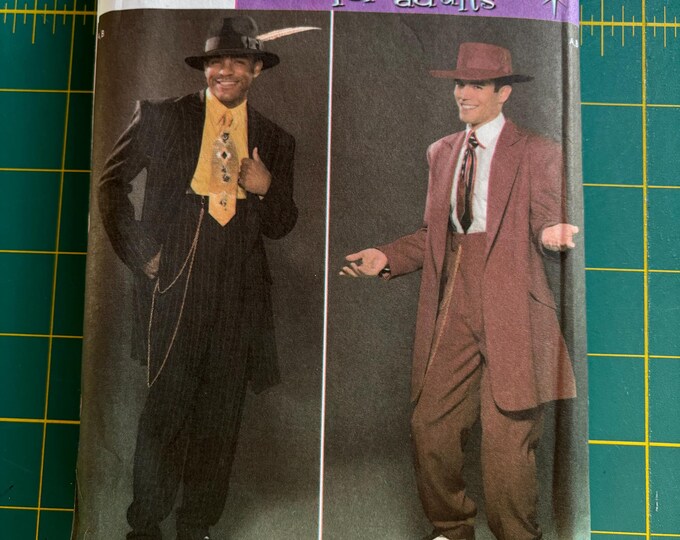 Simplicity 4585 Adult Zoot Suit Costumes Paper Sewing Pattern Size Men ...