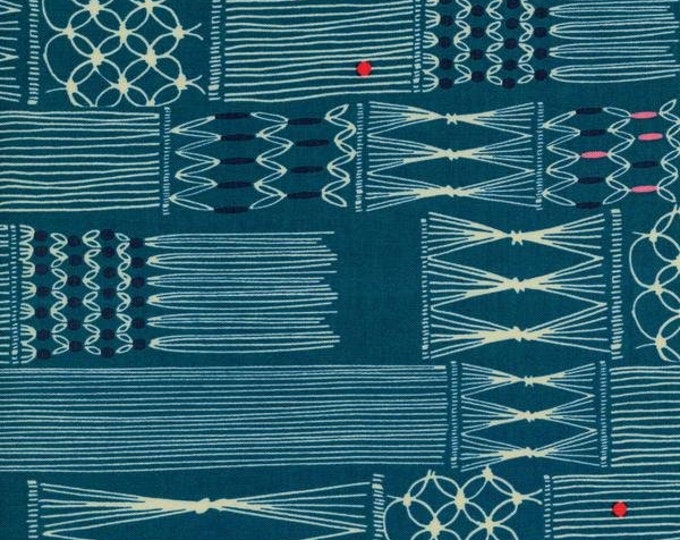 Macrame FQ or More Wall Hanging Deep Sea Cotton + Steel Rashida Coleman ...