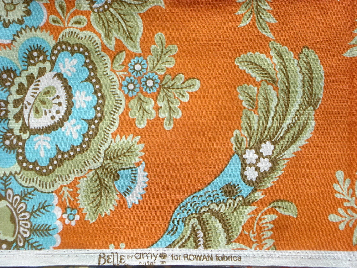 Amy Butler FQ or More Belle Royal Garden Clay Rowan Fabrics | Etsy