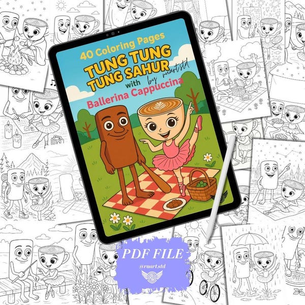 Tung Tung Tung Sahur Coloring Page - Etsy
