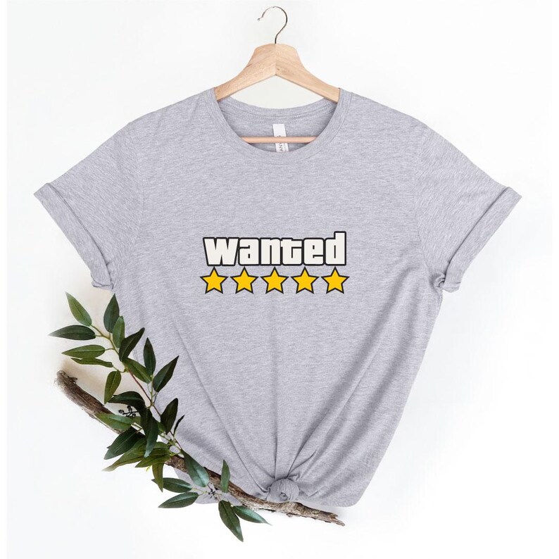 Wanted Svg, 5 Star Svg, Wanted 5 Star Png, Gamer Tee Svg, Gta Svg, Gta ...