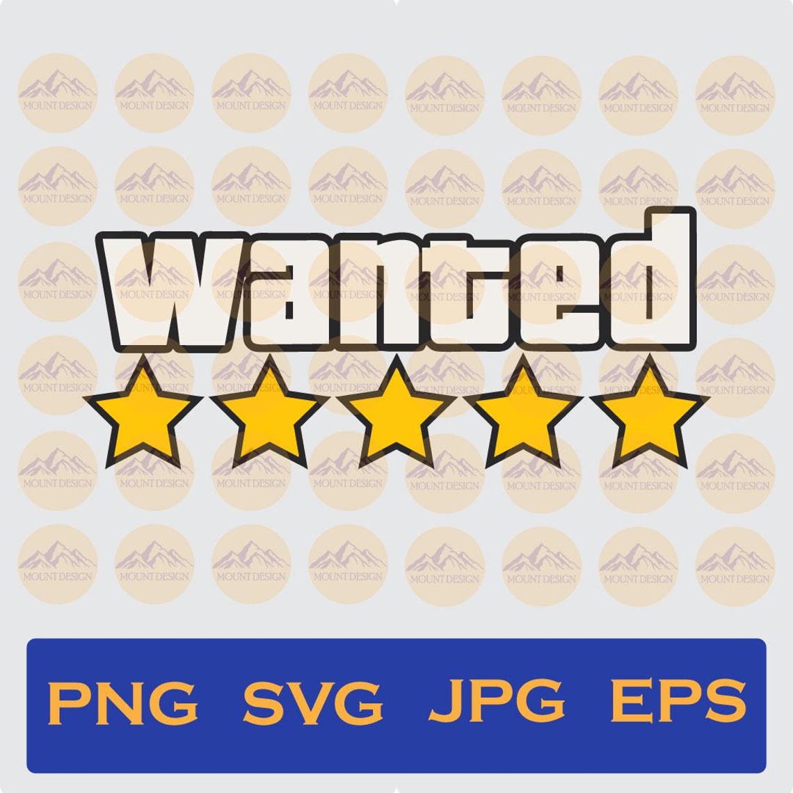 Wanted Svg, 5 Star Svg, Wanted 5 Star Png, Gamer Tee Svg, Gta Svg, Gta ...