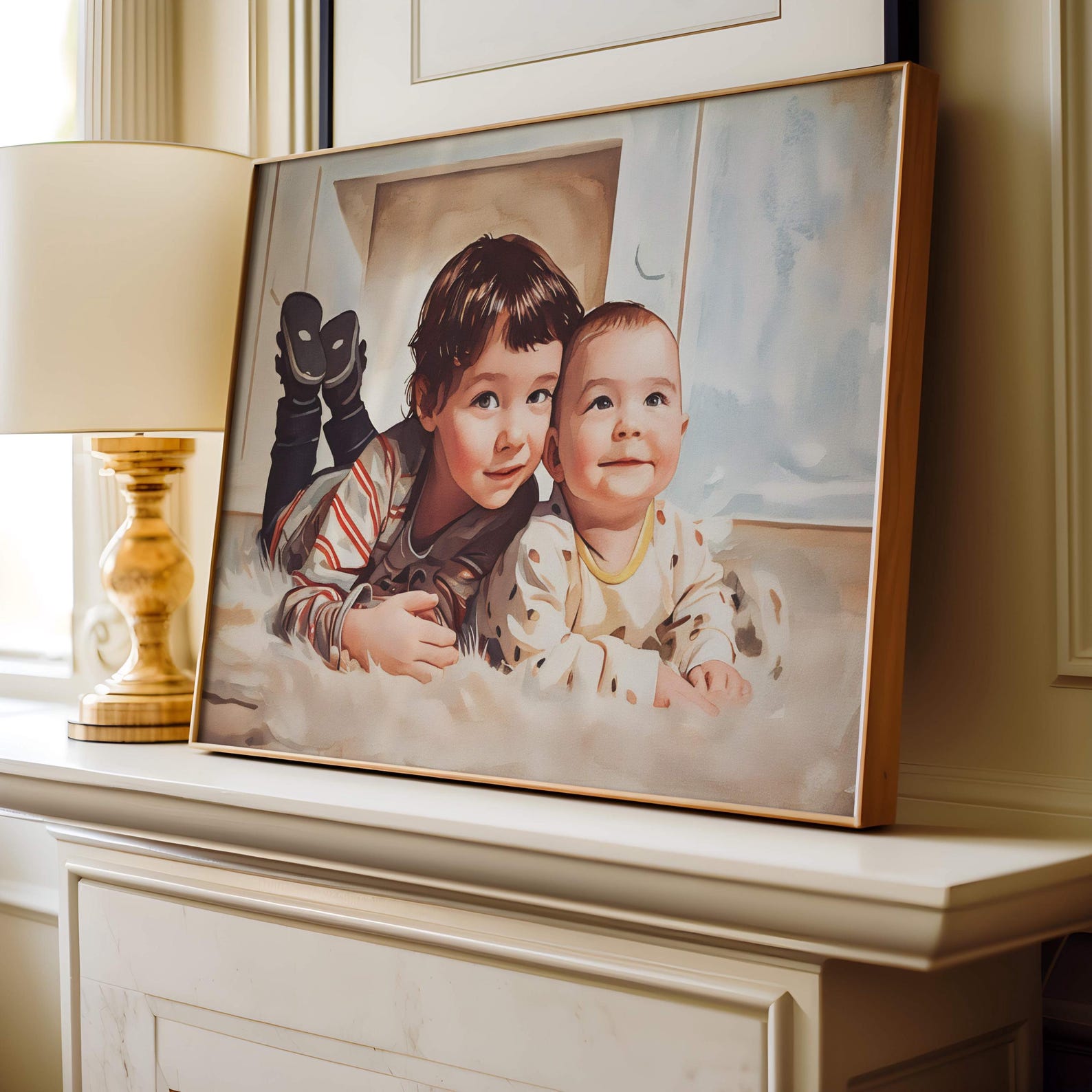 Custom Family Portrait, Personalized Family Painting, Housewarming Gift ...
