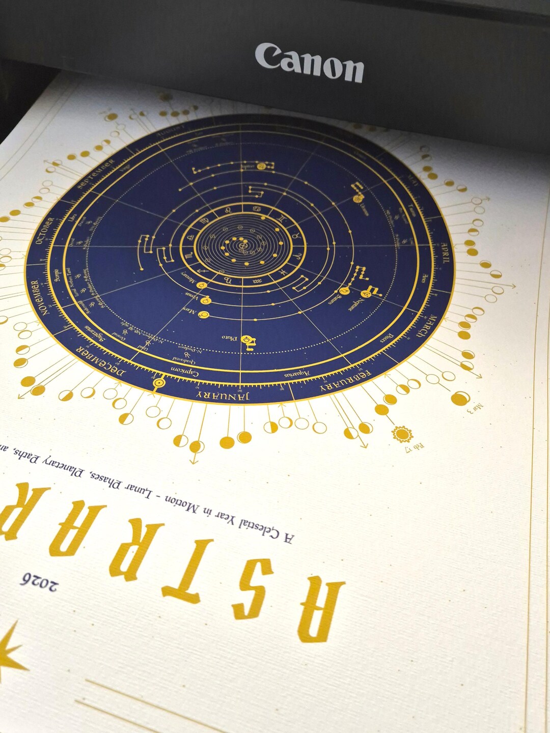 Astronomy Calendar 2026 — Moon Phases, Planetary Paths & Celestial ...