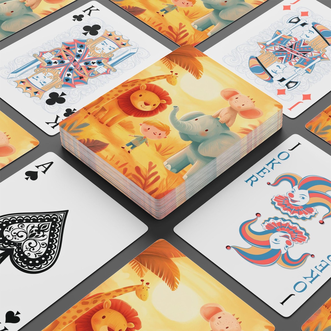 Whimsical Animal-themed Poker Playing Cards Set, Jungle Card Game for ...