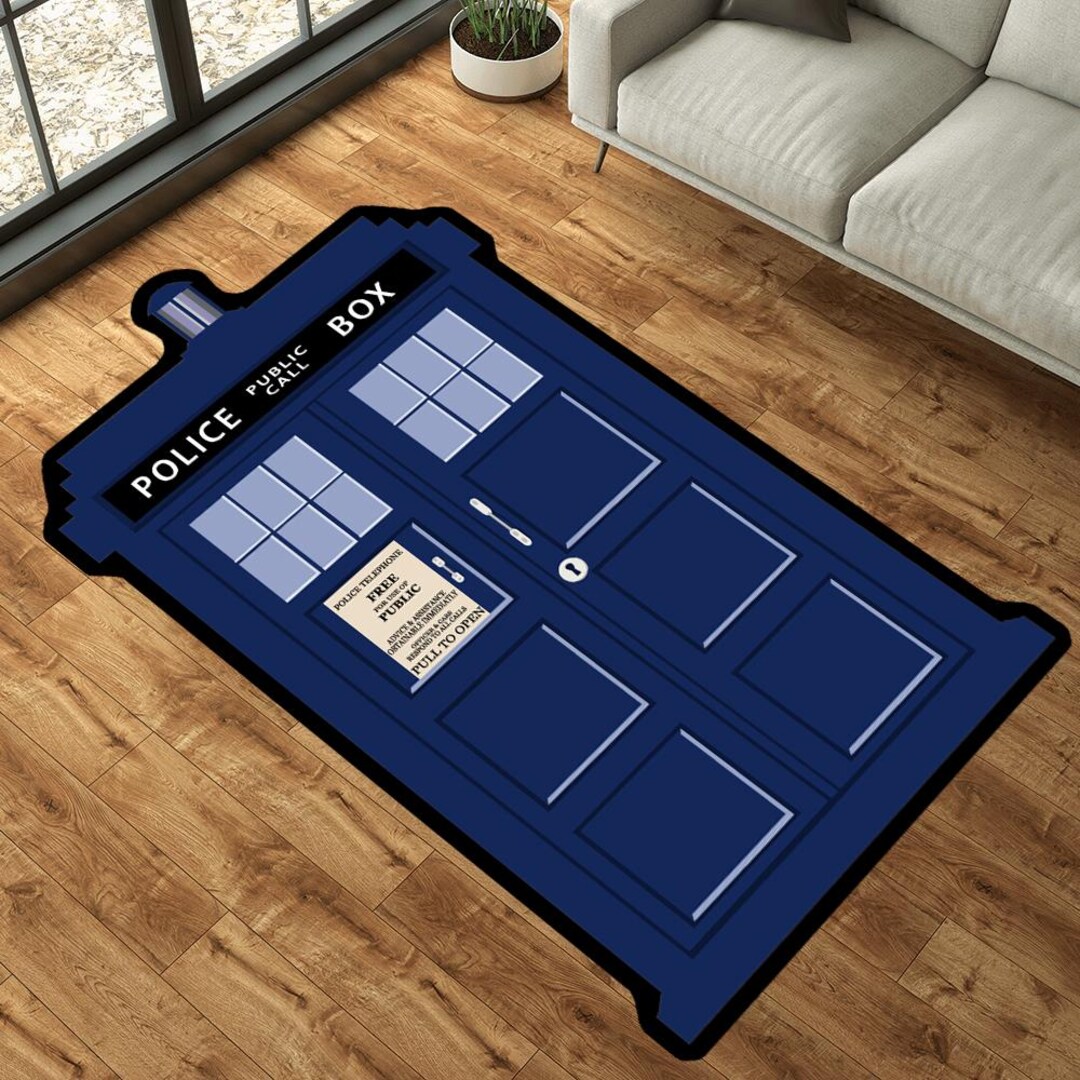 TARDIS Area Rug, Dr Who Police Box Rug, Modern Home Decor - Etsy