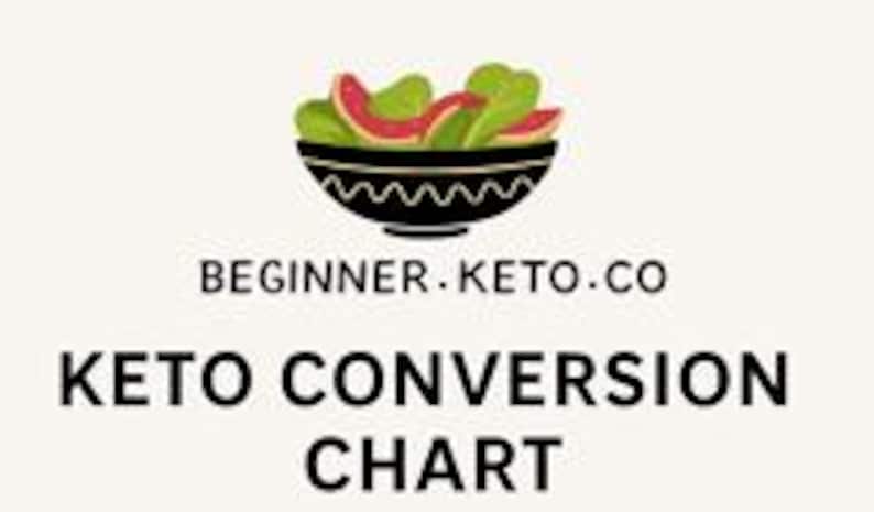 KETO CONVERSION CHART - Etsy