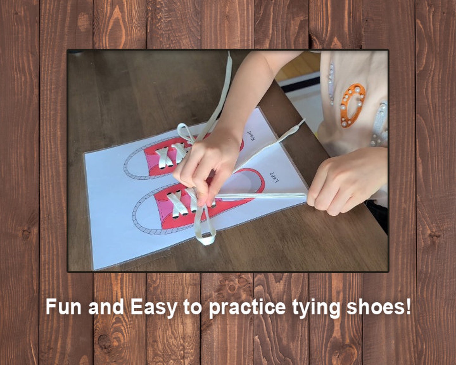 Learn to Tie Shoes Shoe Tying Practice Printable Shoe Lacing - Etsy