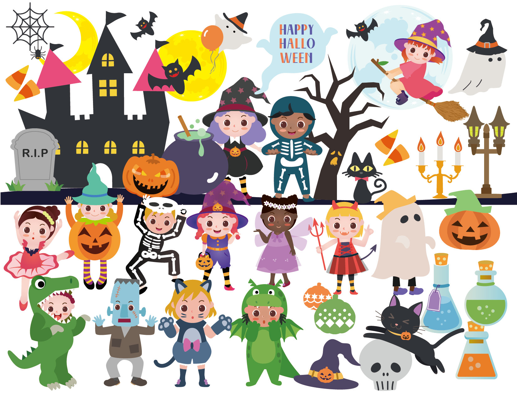 Cute Halloween Costume Clip Art