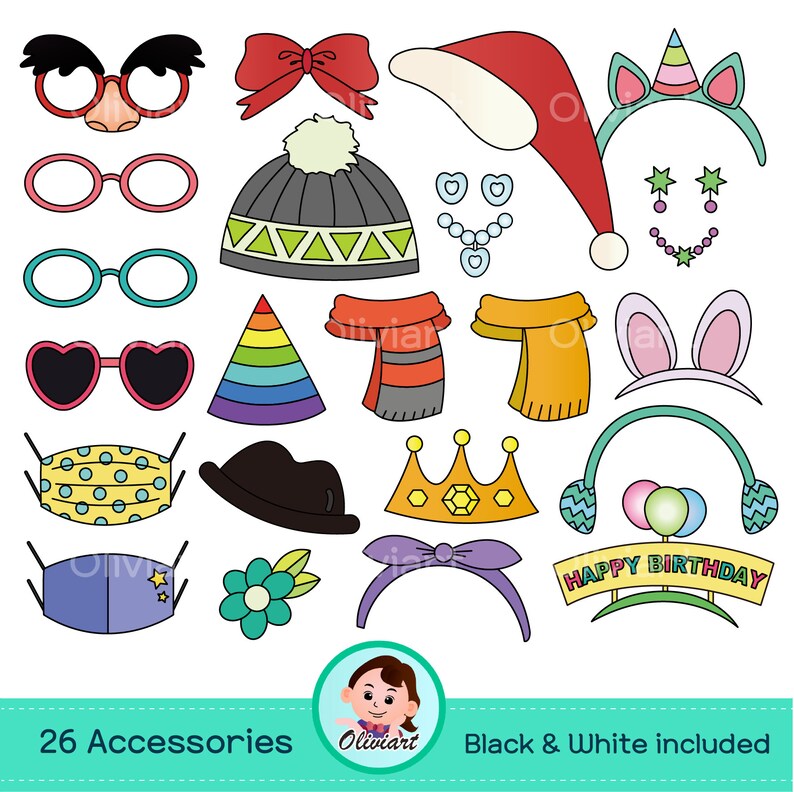 Build a Face Clip Art Bundle / 234 Clip Art / Black and White Included ...