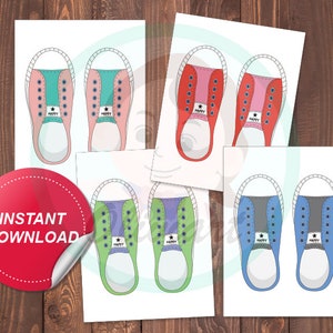 Learn to Tie Shoes Shoe Tying Practice Printable Shoe Lacing - Etsy