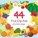 Fruit Clip Art Summer Clip Art Fruit Slices Clip Art Fruit - Etsy