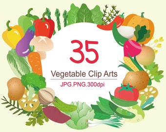 Vegetable Clip Art | Etsy