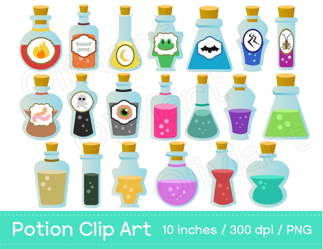 Potion Clipart Witch Potions Clipart Halloween Potions Clip - Etsy