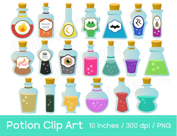 Potion Clipart Witch Potions Clipart Halloween Potions Clip - Etsy