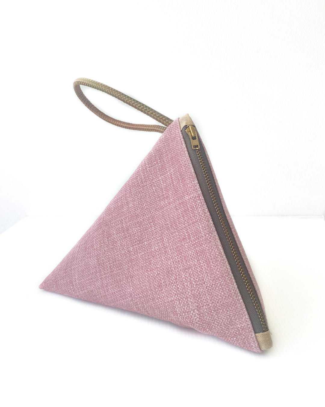 Handmade Pink Pyramid Clutch Bag - Triangle Clutch Purse - Pink ...