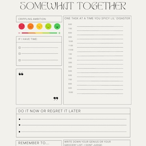 Funny Daily Planner Printable | Instant Download | Sassy To-do List PDF ...
