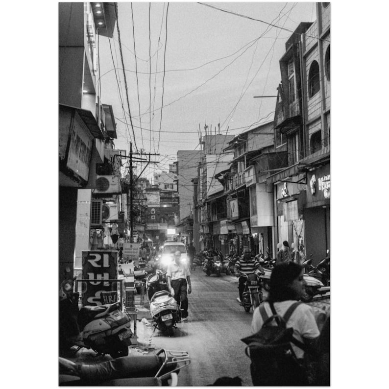 Black and White Navsari India Street Photography Poster: Film Home ...