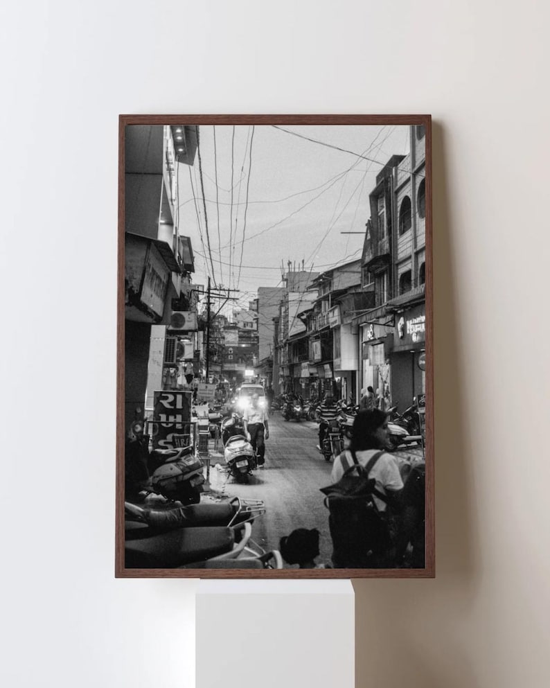 Black and White Navsari India Street Photography Poster: Film Home ...