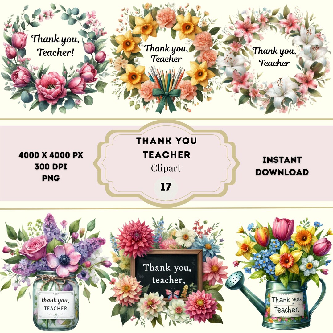 Thank You Teacher Clipart, Teacher Appreciation Clipart, Best Teacher ...