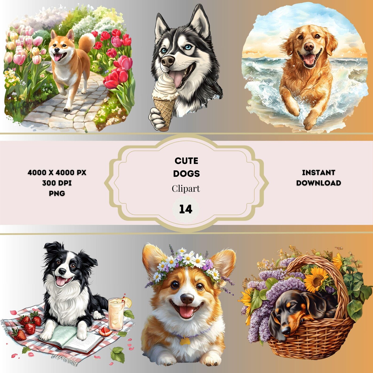 Cute Dogs Clipart, Dogs PNG, Dalmatian Dog PNG, Spring Dogs Clipart ...
