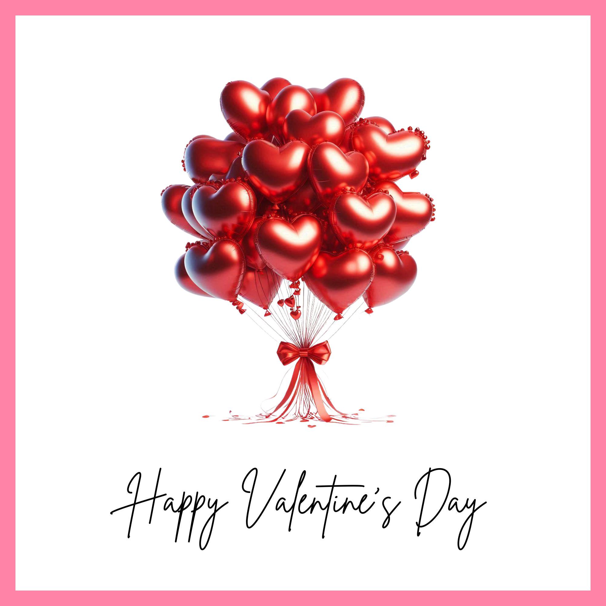 Heart Shaped Balloons Clipart, Valentin Days Clipart, Love Balloons ...