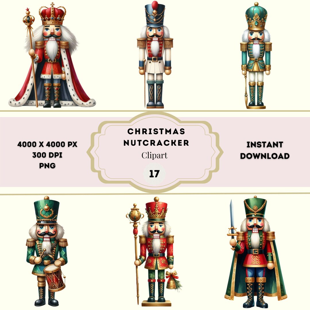 Christmas Nutcracker Clipart, Watercolor Clipart Nutcracker, Nutcracker ...