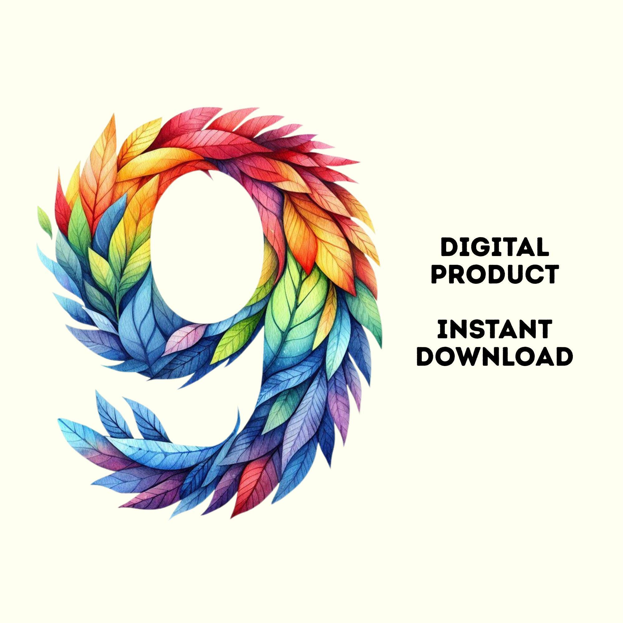 Rainbow Numbers Clipart, Birthday Rainbow Numbers, Baby Milestone ...