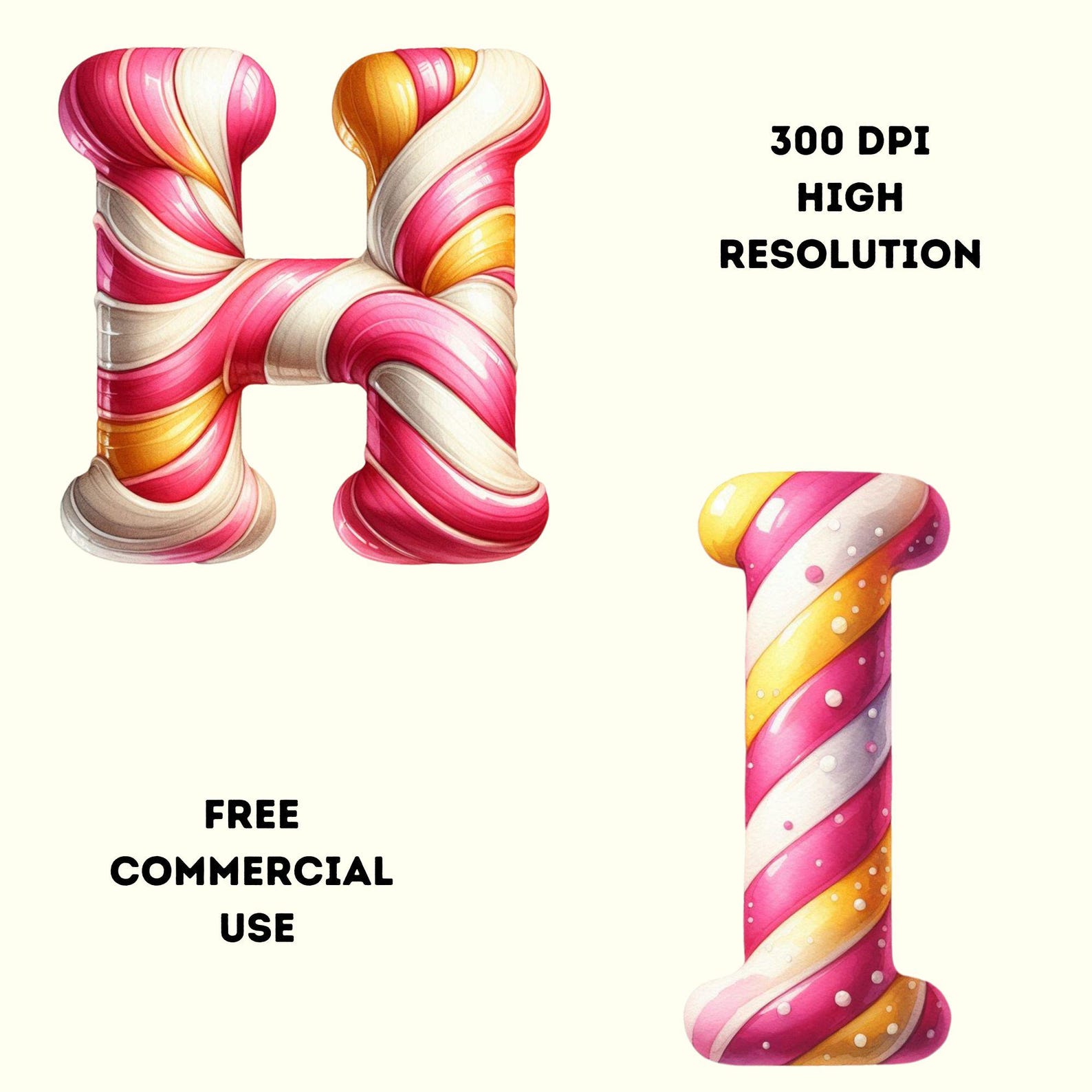 Pink Candy Alphabet Clipart, Birthday Candy Alphabet, Candyland Letters ...