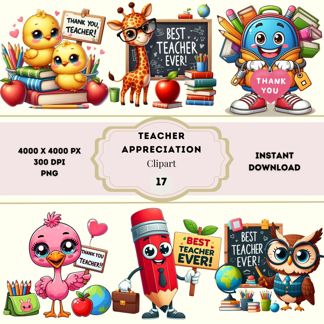 Teacher Appreciation Clipart, Best Teacher Ever Clipart, Teacher ...