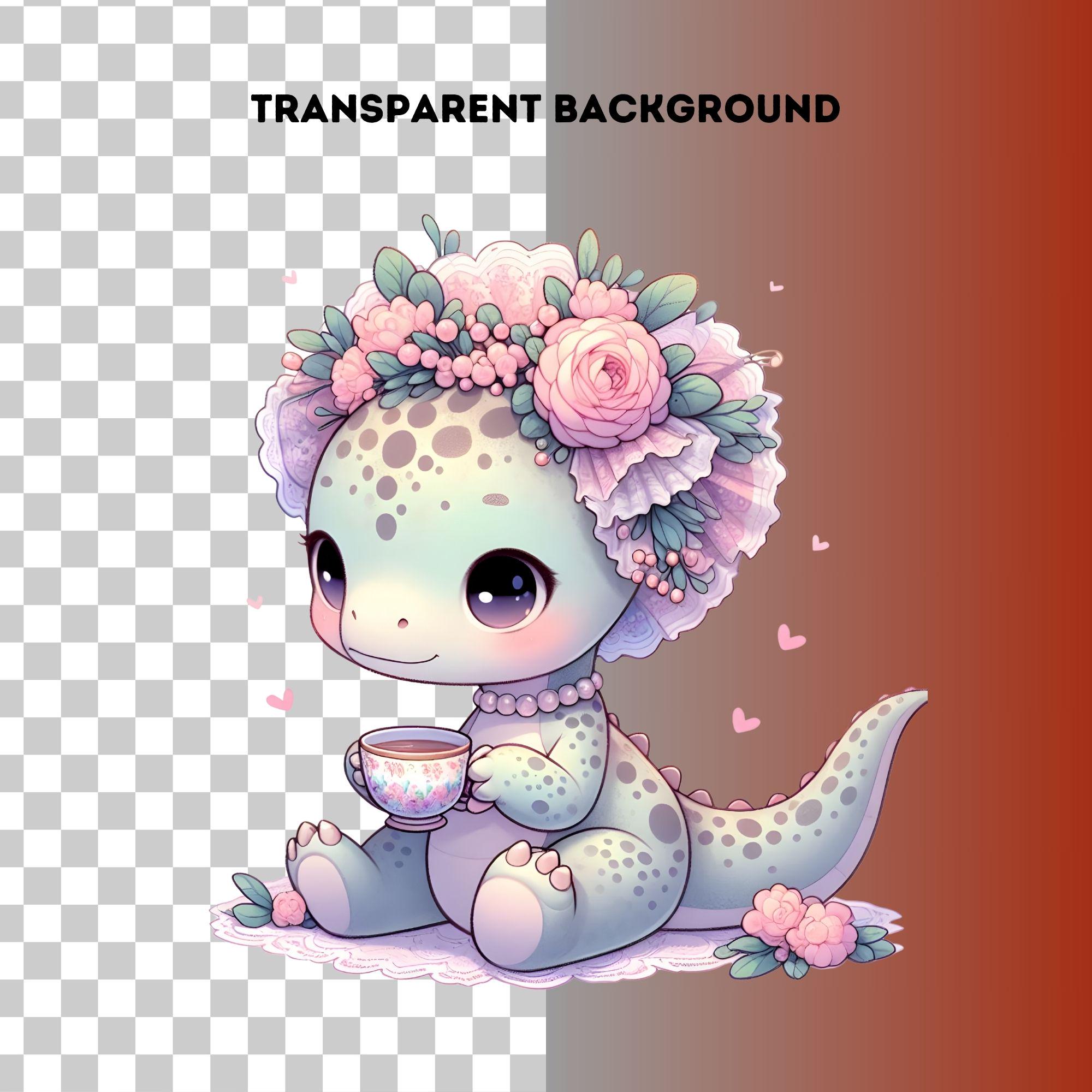 Kawaii Baby Dinosaurs Clipart Bundle, Cute Baby Dinosaur Clipart ...