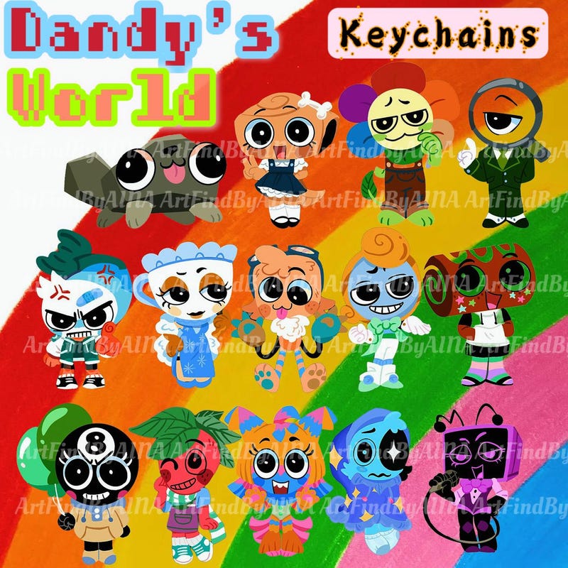 Dandy World Keychain - Etsy