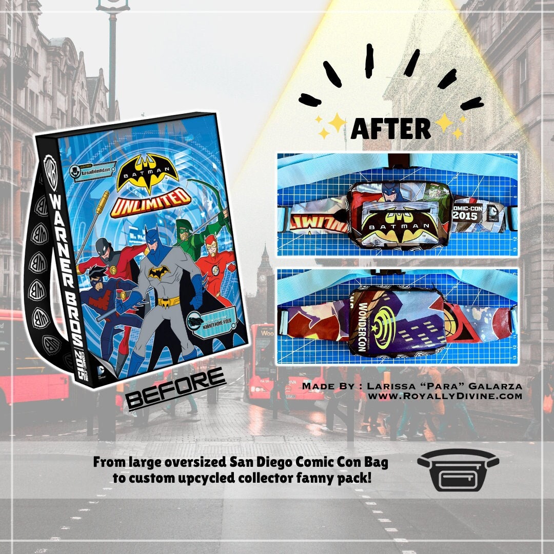 SD Comic Con Upcyle Fanny Pack, "batman Unlimited" - Etsy