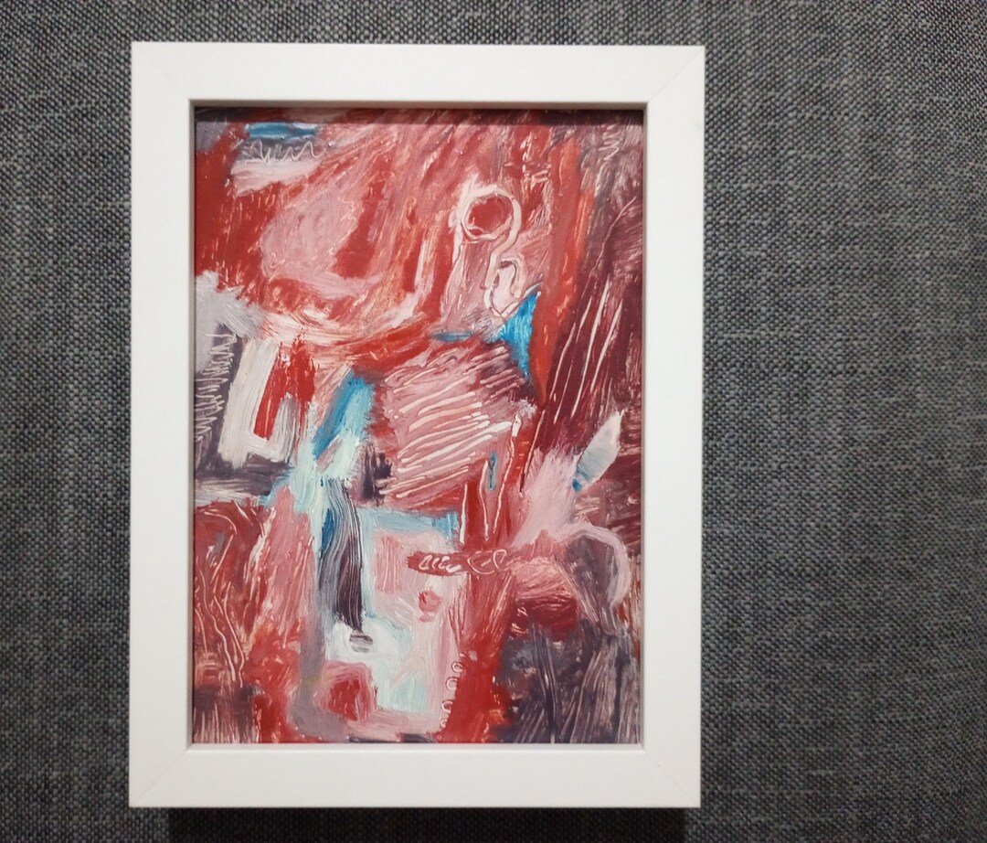 Forging in the Fire, Abstract Oil Painting on Panel 5" X 7" - Etsy