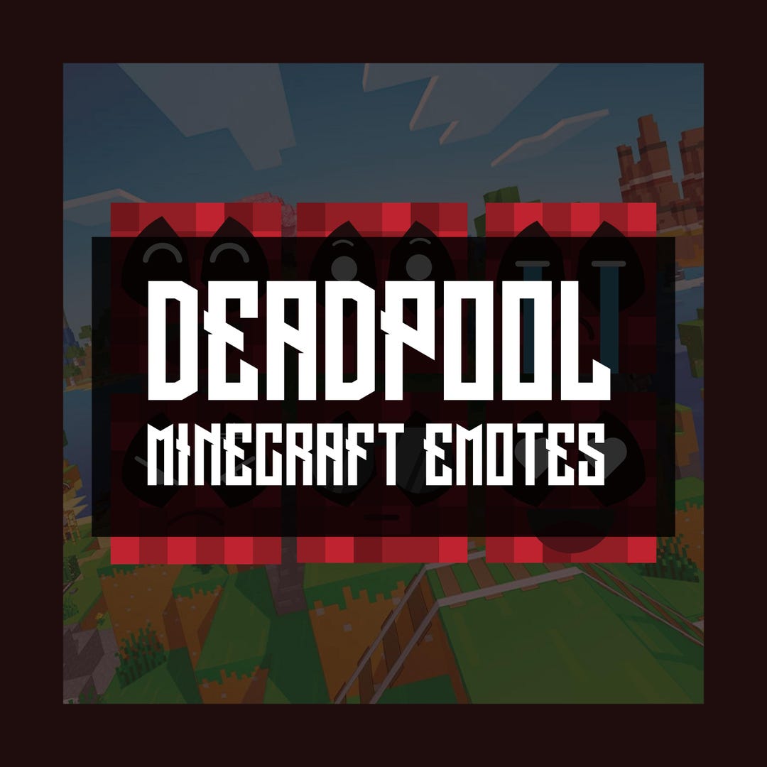 Minecraft-inspired Deadpool Emotes Pack – 6 HD PNG Emojis – 128x128 ...