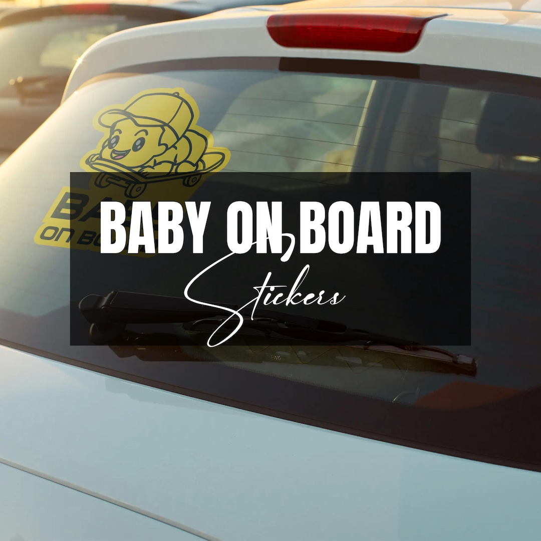 Baby on Board Printable Sticker | Car Safety Sign | Editable Digital ...