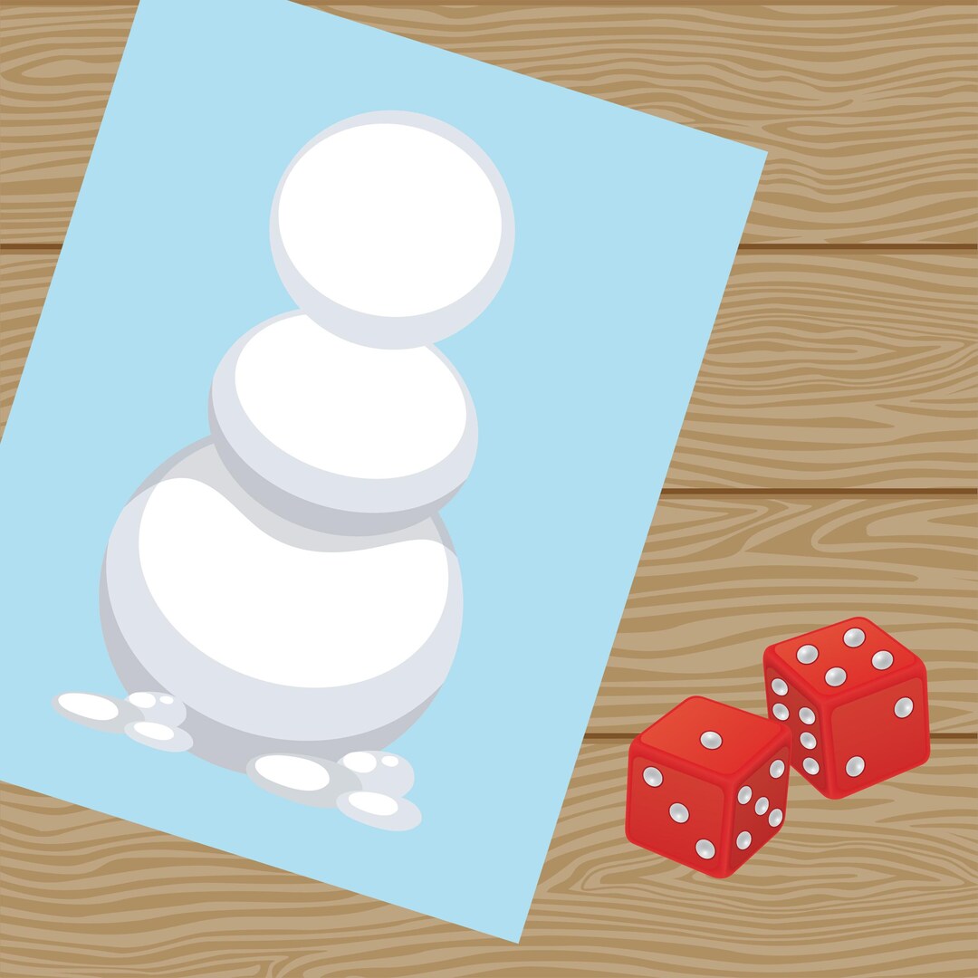 Roll-a-snowman Printable Game | A4 Winter Drawing Activity for Kids ...