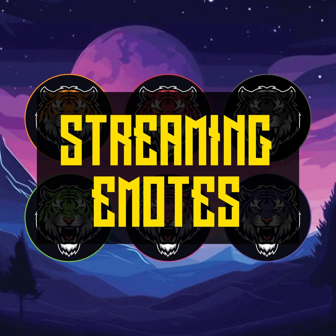 Tiger Twitch Emotes Pack | 6 Fierce Animal Reaction Emotes | PNG Bundle ...