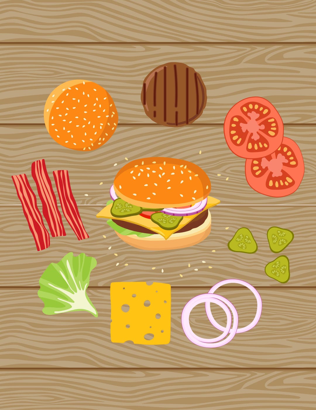 Build a Burger Printable Activity Set | Fun Food Craft for Kids ...
