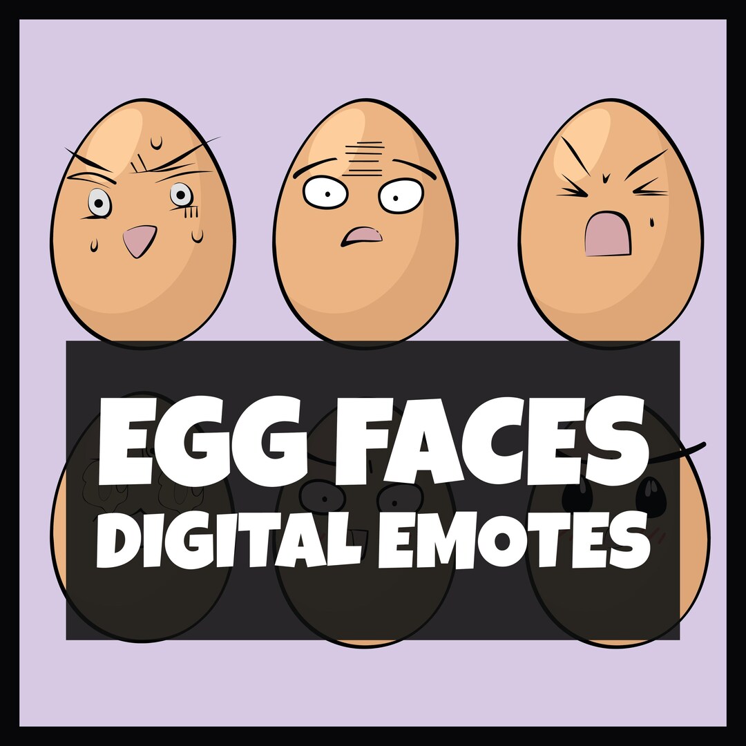 Funny Egg Emotes – 6 PNG Twitch & Discord Emotes | Cute Streamer ...
