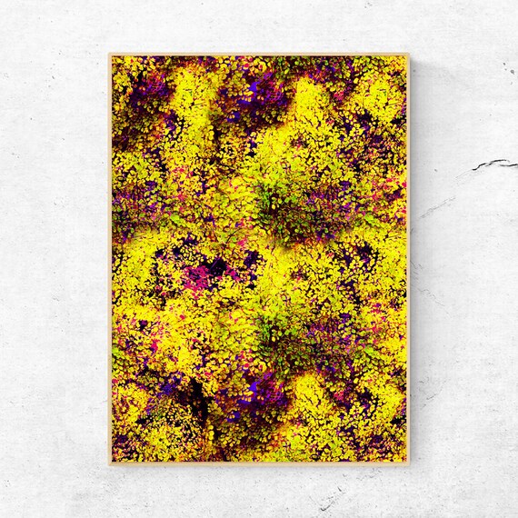 Yellow Wall Art Drawings Digital Download Abstract | Etsy