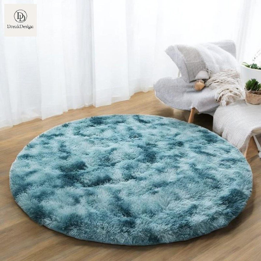 Ultra Soft Round Plush Rug – White Fuzzy Carpet for Bedroom, Living ...