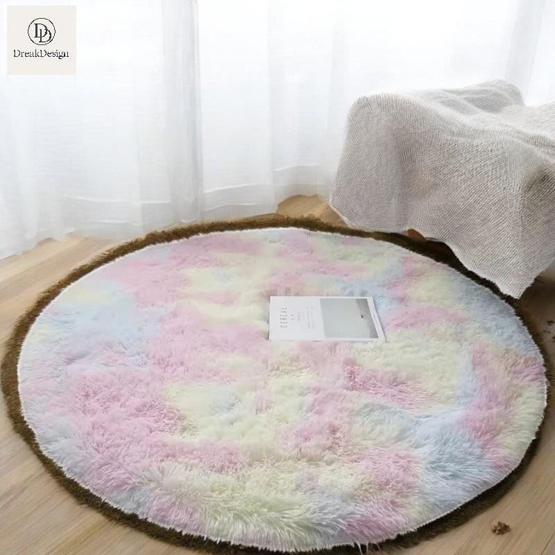 Ultra Soft Round Plush Rug – White Fuzzy Carpet for Bedroom, Living ...