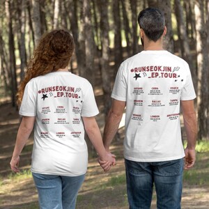 RUN SEOKJIN Tour Merch Fan Made Worldwide Handsome Jin BTS White T ...