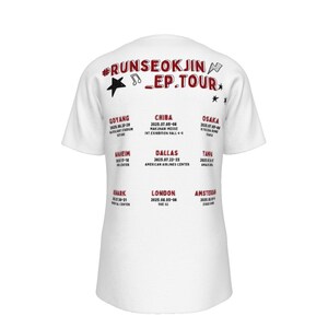 RUN SEOKJIN Tour Merch Fan Made Worldwide Handsome Jin BTS White T ...