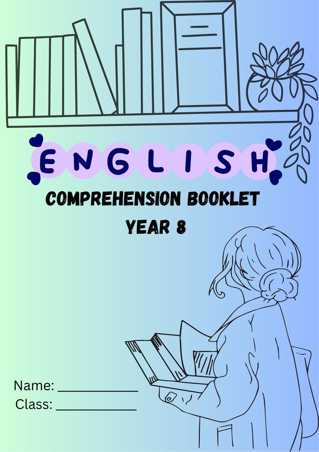 English Language Reading Comprehension Booklet Year 8 - Etsy
